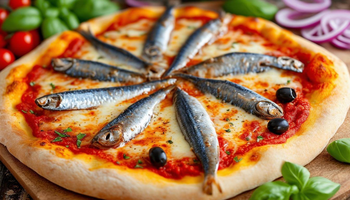 Pizza with anchovies